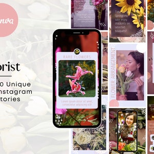 30 Florist Instagram Story Template, Flower Shop Instagram Template ...