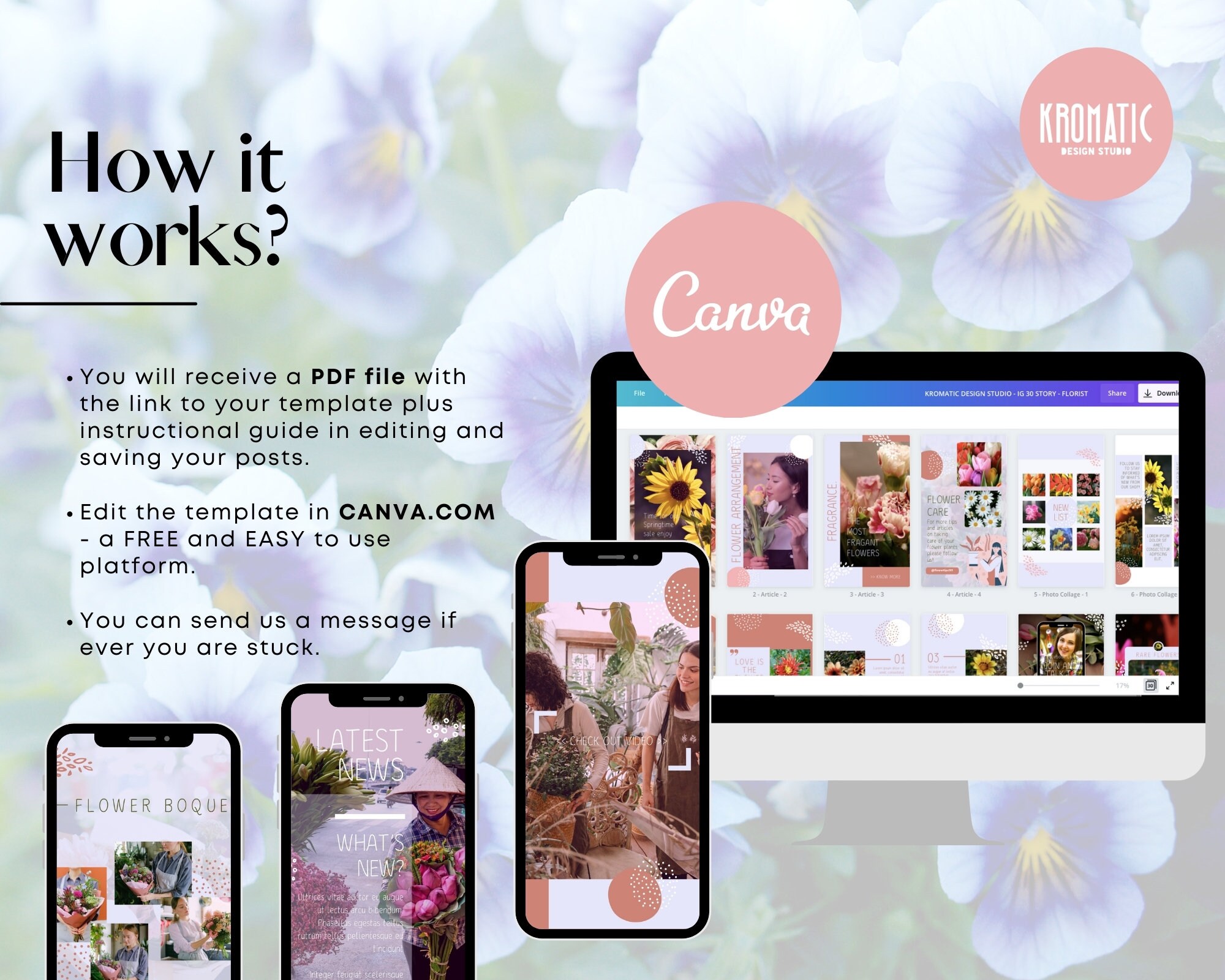 30 Florist Instagram Story Template, Flower Shop Instagram Template ...