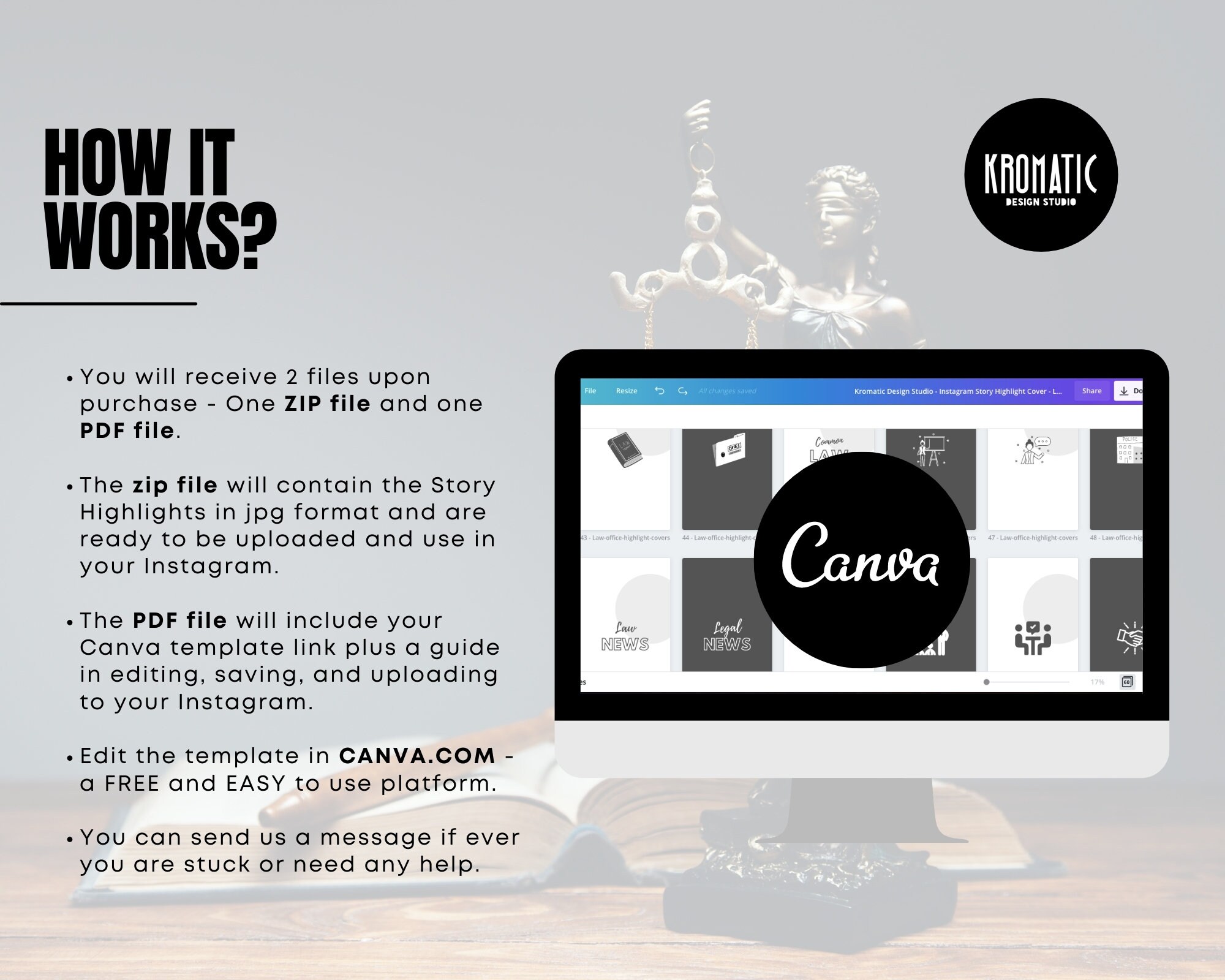 Law Office Instagram Highlight Icons: 60 Legal Story Covers (canva ...