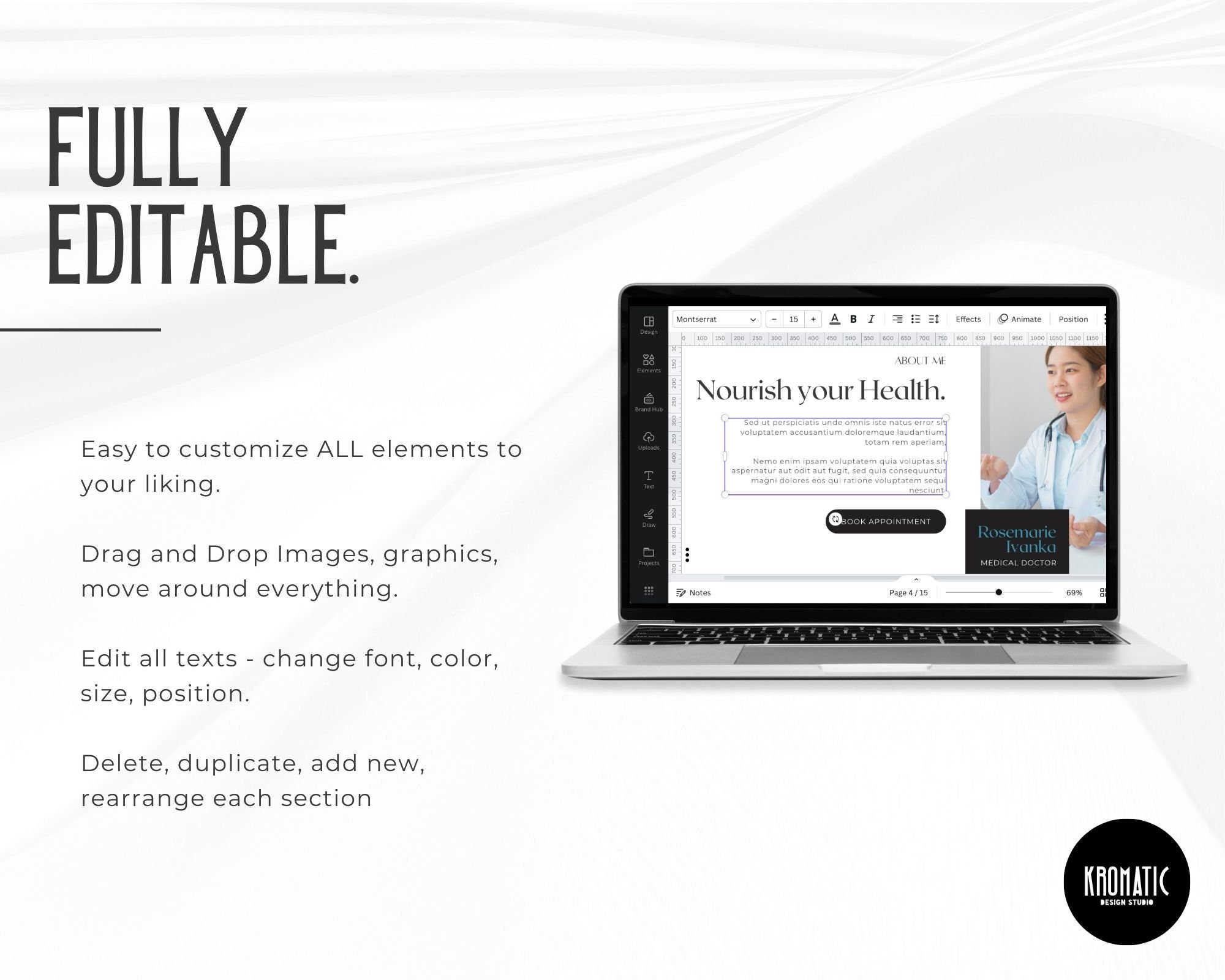 Medical Doctor Canva Website Template, Healthcare Canva Website Design ...