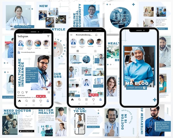 Medical Doctor Instagram Social Media Bundle Post Story | Etsy