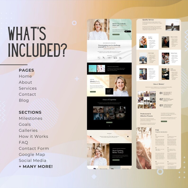 Therapist Wix Website Template: Minimalist Design for Counselors - Etsy