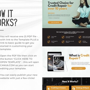 Credit Repair Website Template: Professional Canva Design (digital ...
