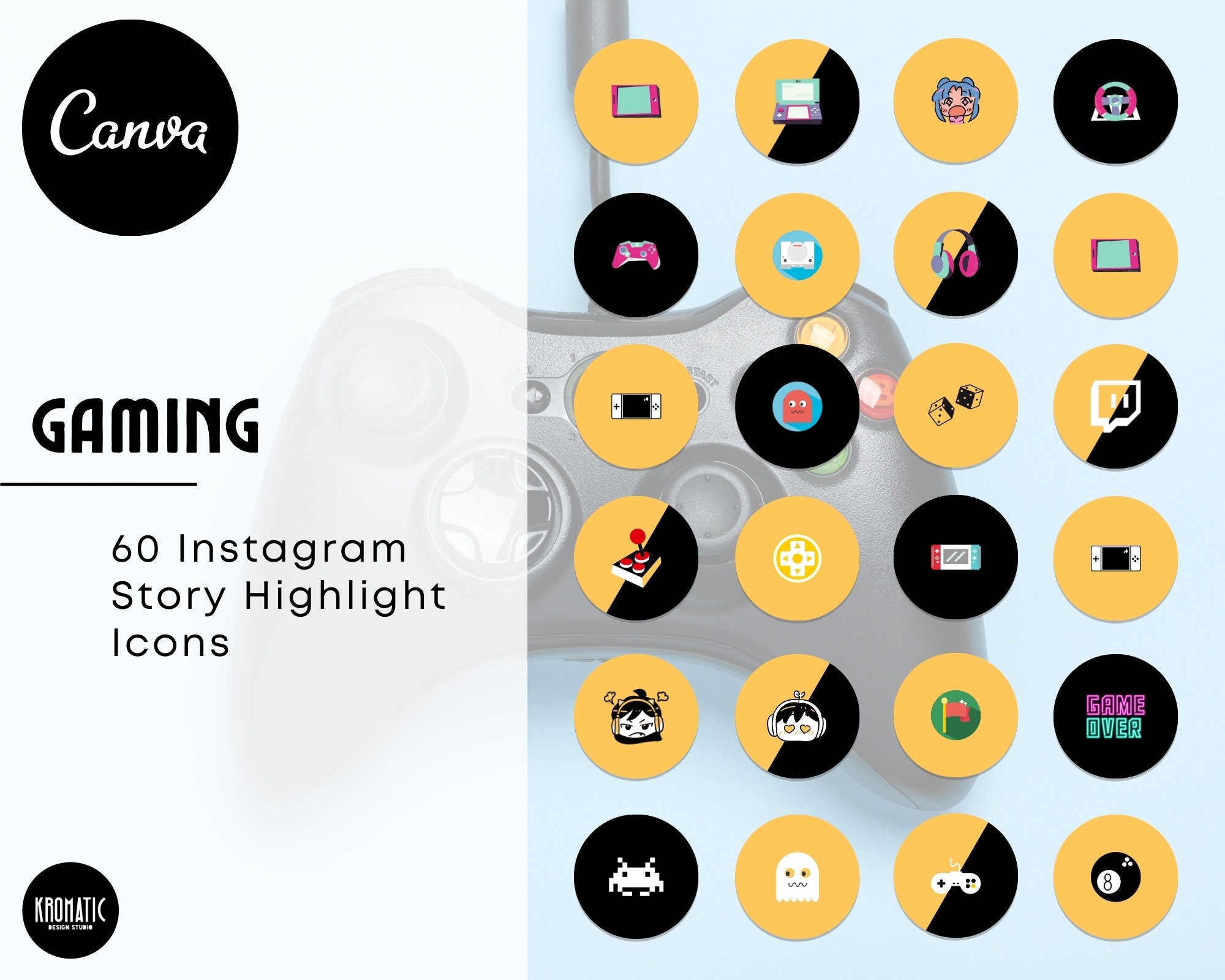 Gaming Instagram Highlight Icons: 60+ Game Streamer Covers (canva ...