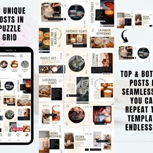 Candle Shop Social Media Bundle, Post Story Puzzle Highlight Cover ...