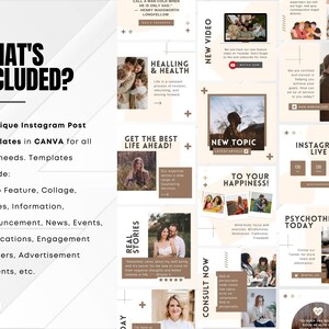50 Instagram Post Template Canva, Therapist Instagram Template ...