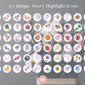 Flower Highlight Icons for Instagram, Florist Instagram Icon, Instagram ...