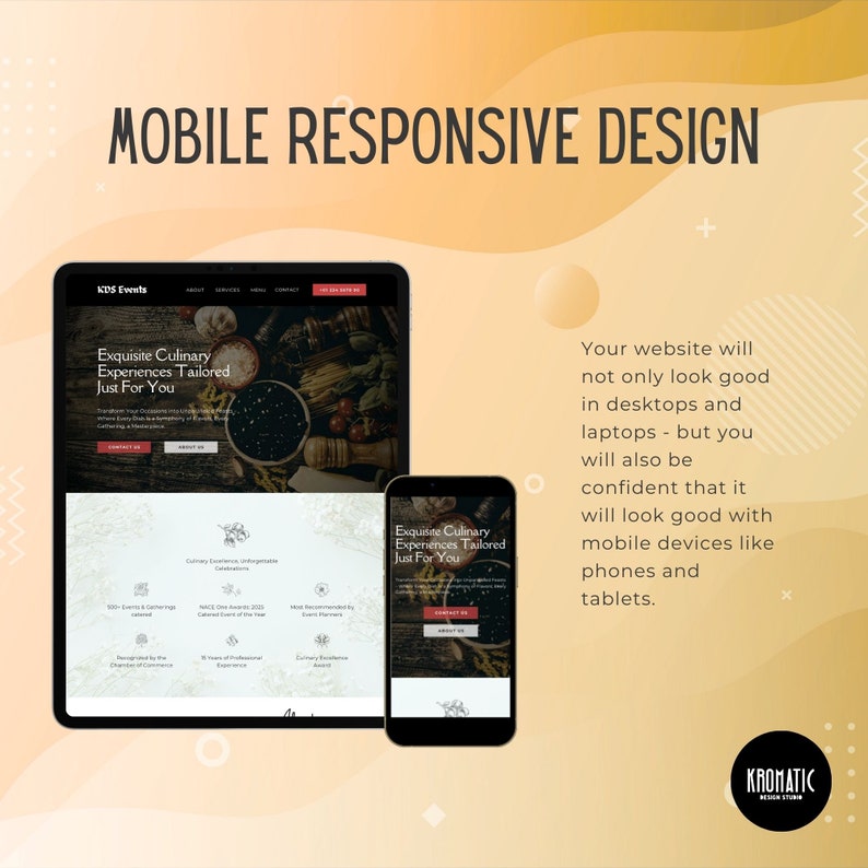 Catering Services Canva Website Template, Chef Landing Page Design ...