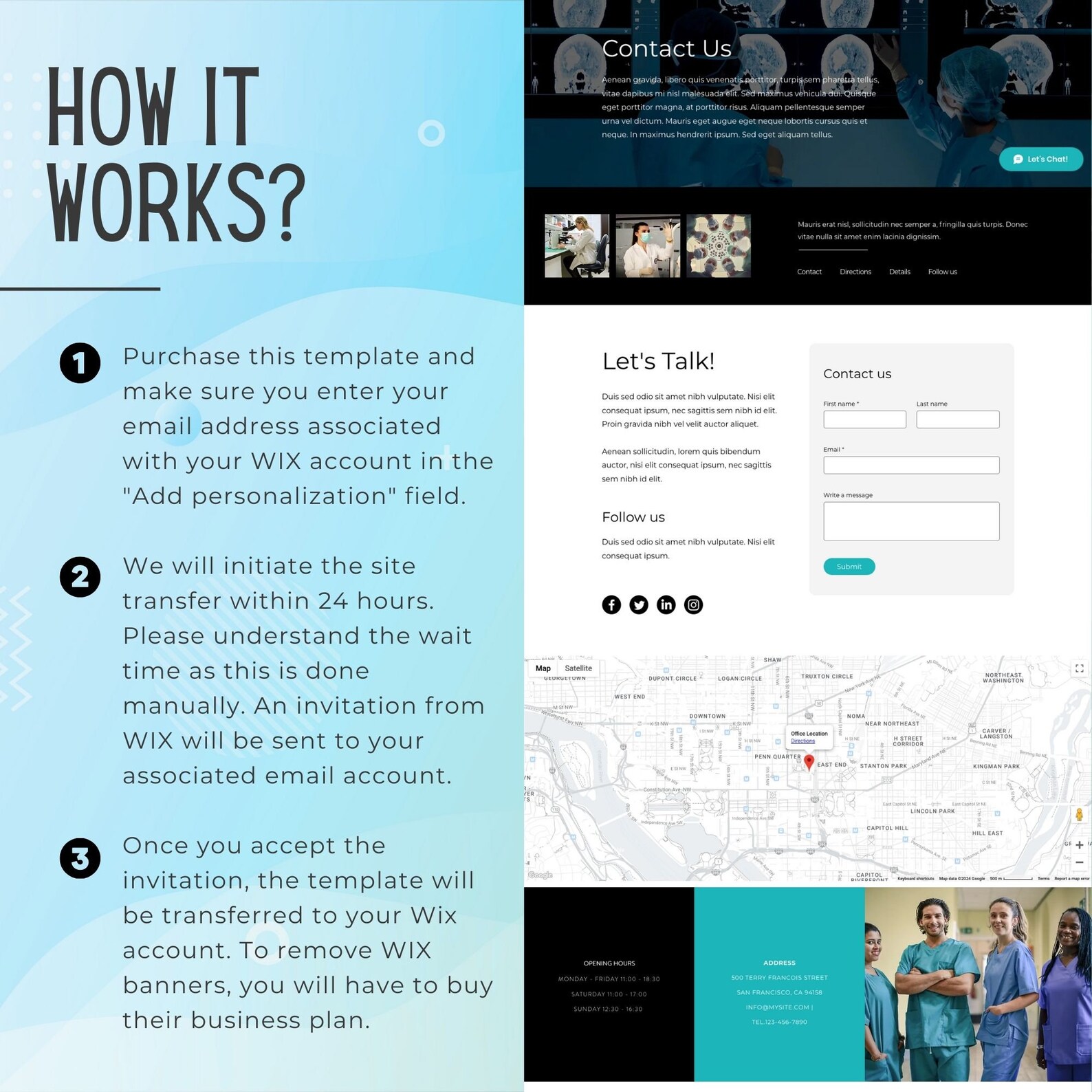 Medical Clinic Wix Website, Healthcare Wix Page Design, Professional ...