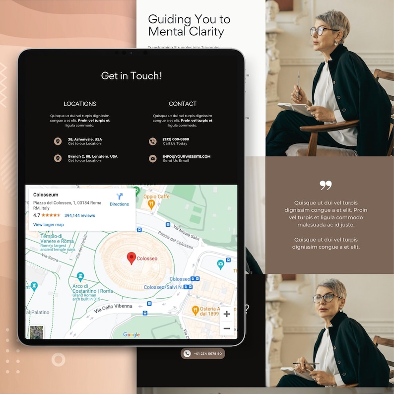 Psychiatrist Website Template: Therapist Landing Page (canva) - Etsy