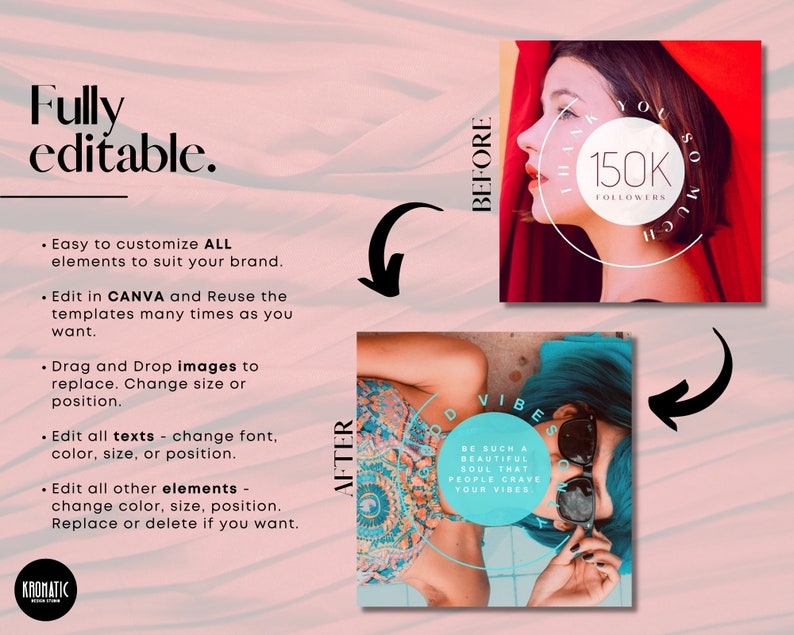 50 Red Instagram Post Templates for Canva Social Media Post - Etsy