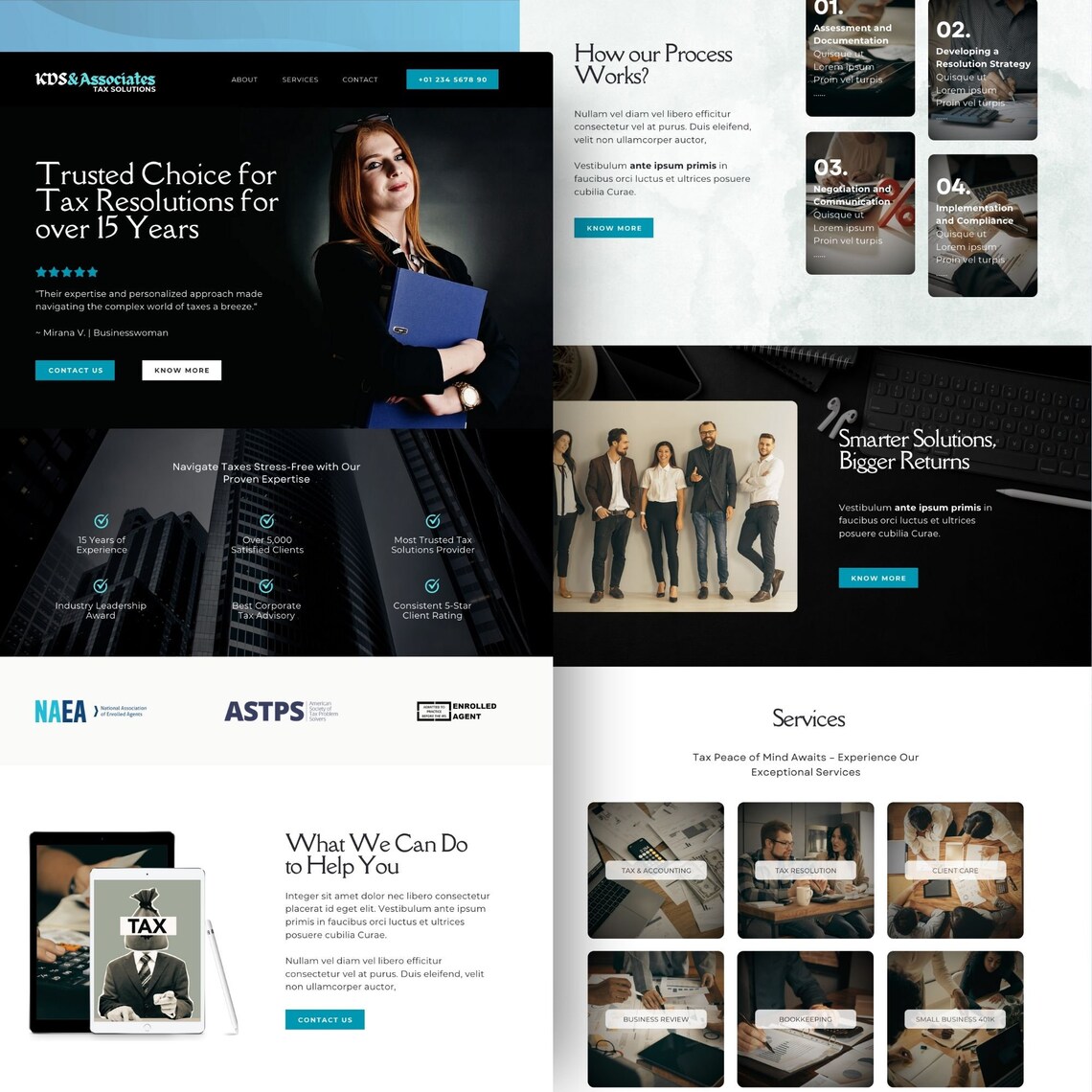 Tax Preparer Website Template: Canva Landing Page Design - Etsy