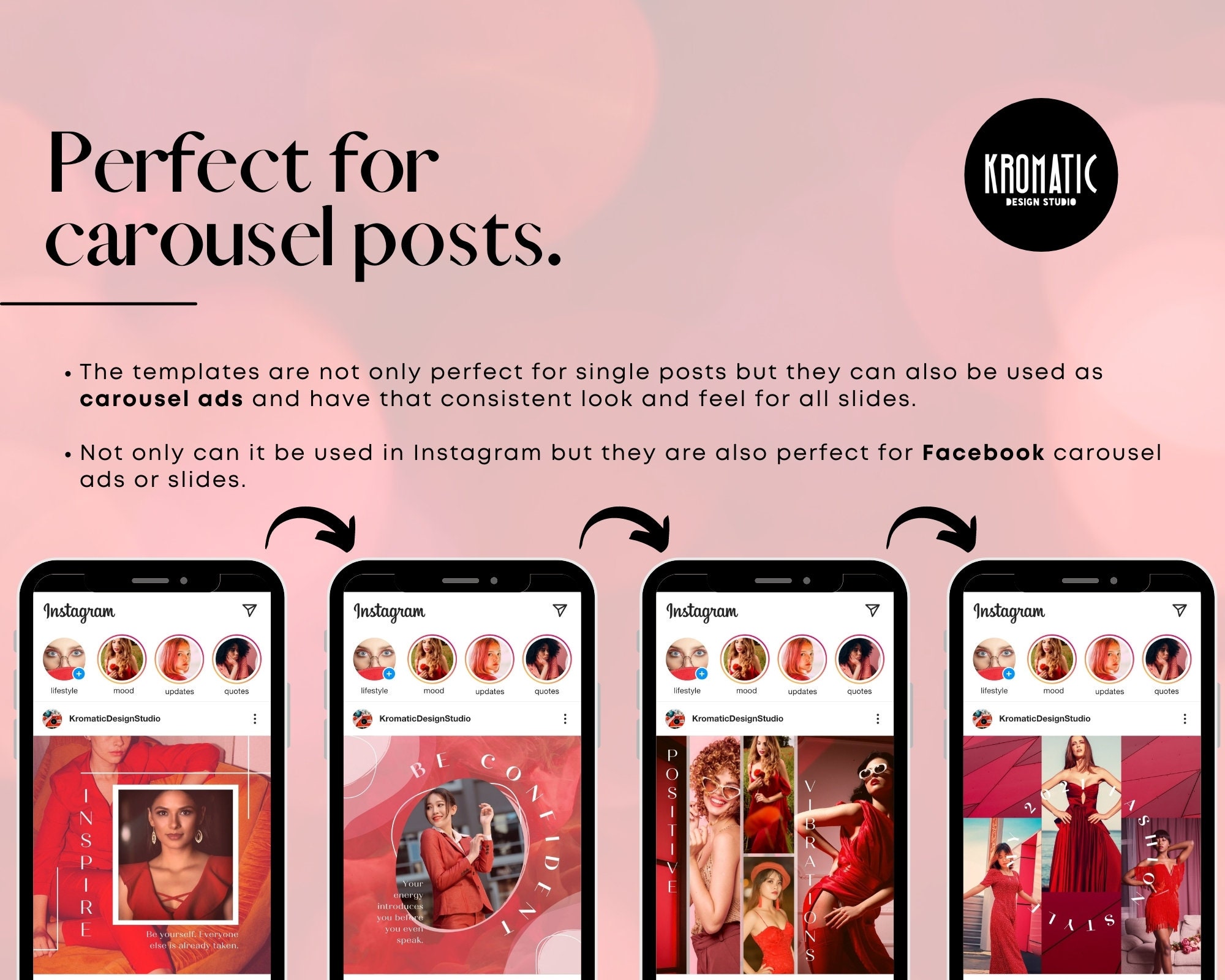 50 Red Instagram Post Templates for Canva Social Media Post - Etsy