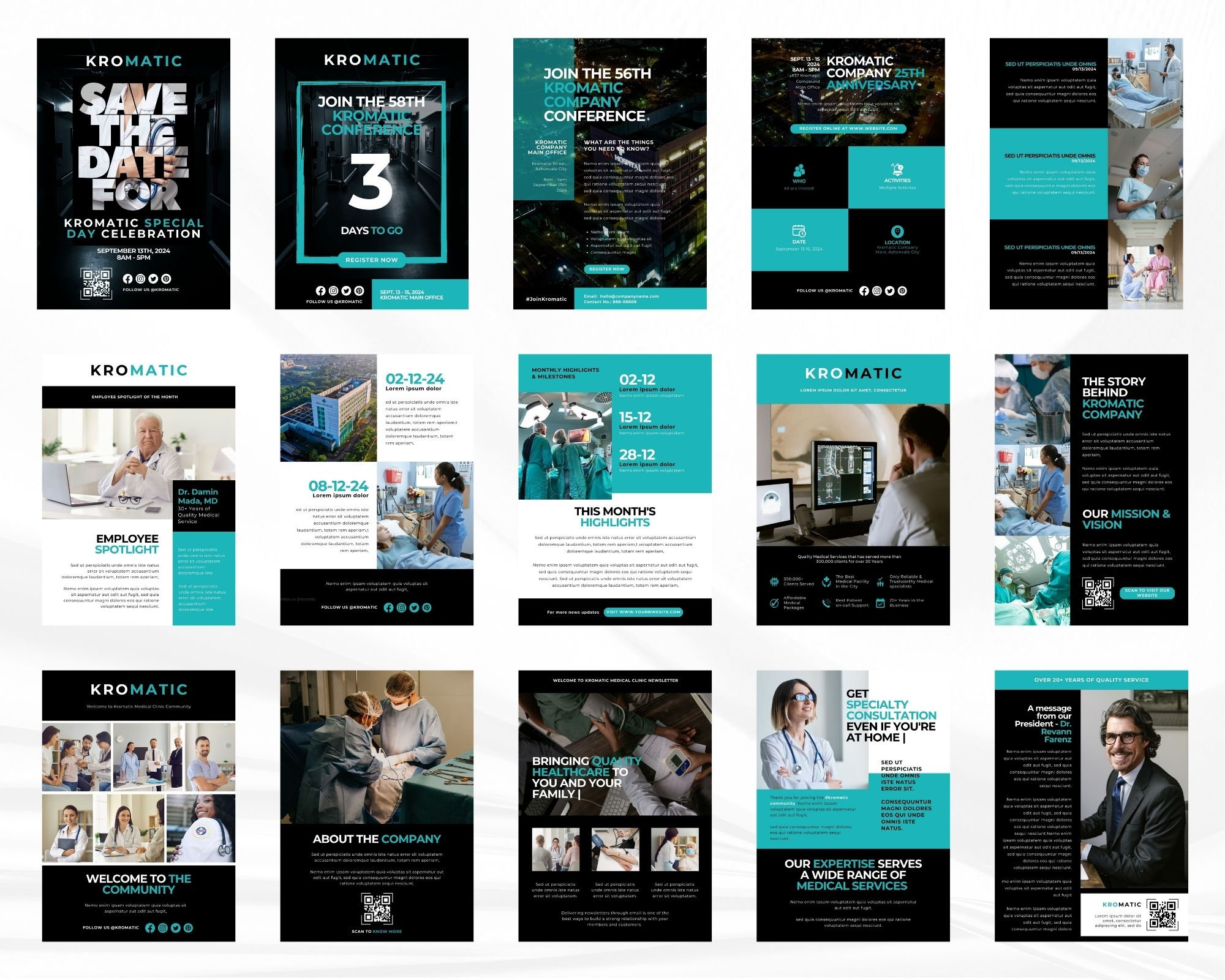 Medical Clinic Newsletter Template: Canva A4 Flyer (digital Download ...