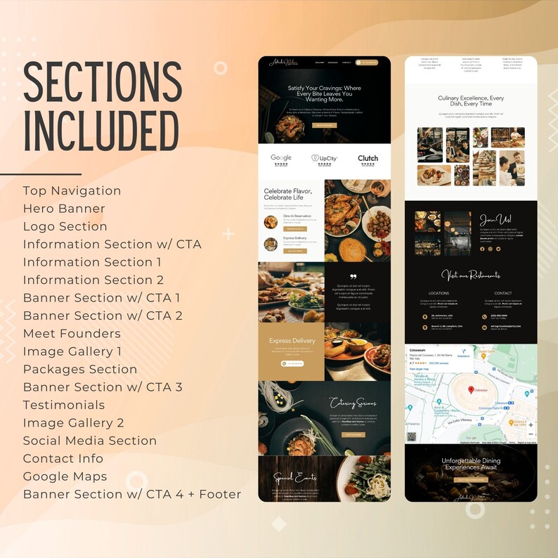 Catering Website Canva Template: Elegant Chef Landing Page (digital ...