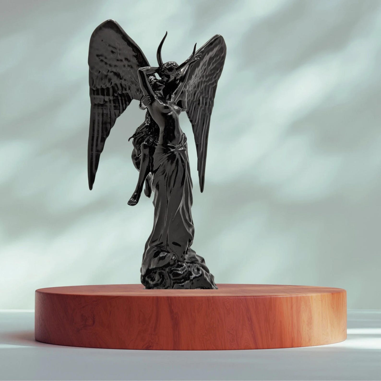 Angel and Devil Statue - Classical Sculpture of Duality for Gothic ...