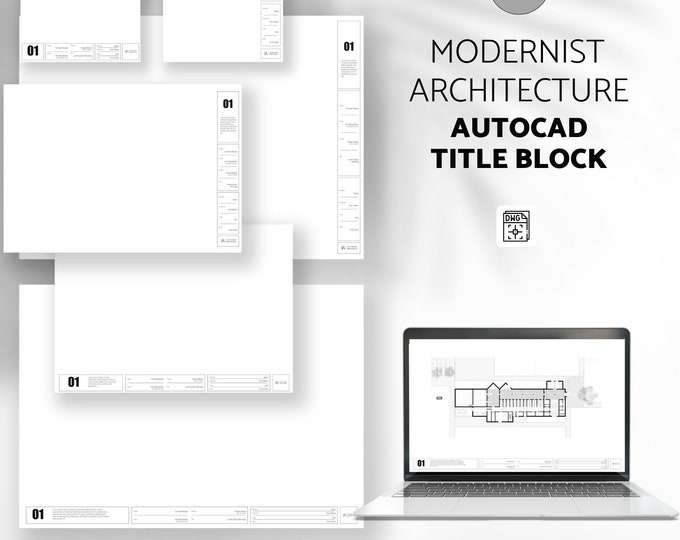 Modernist Architect Title Block Templates | Autocad Title Block ...