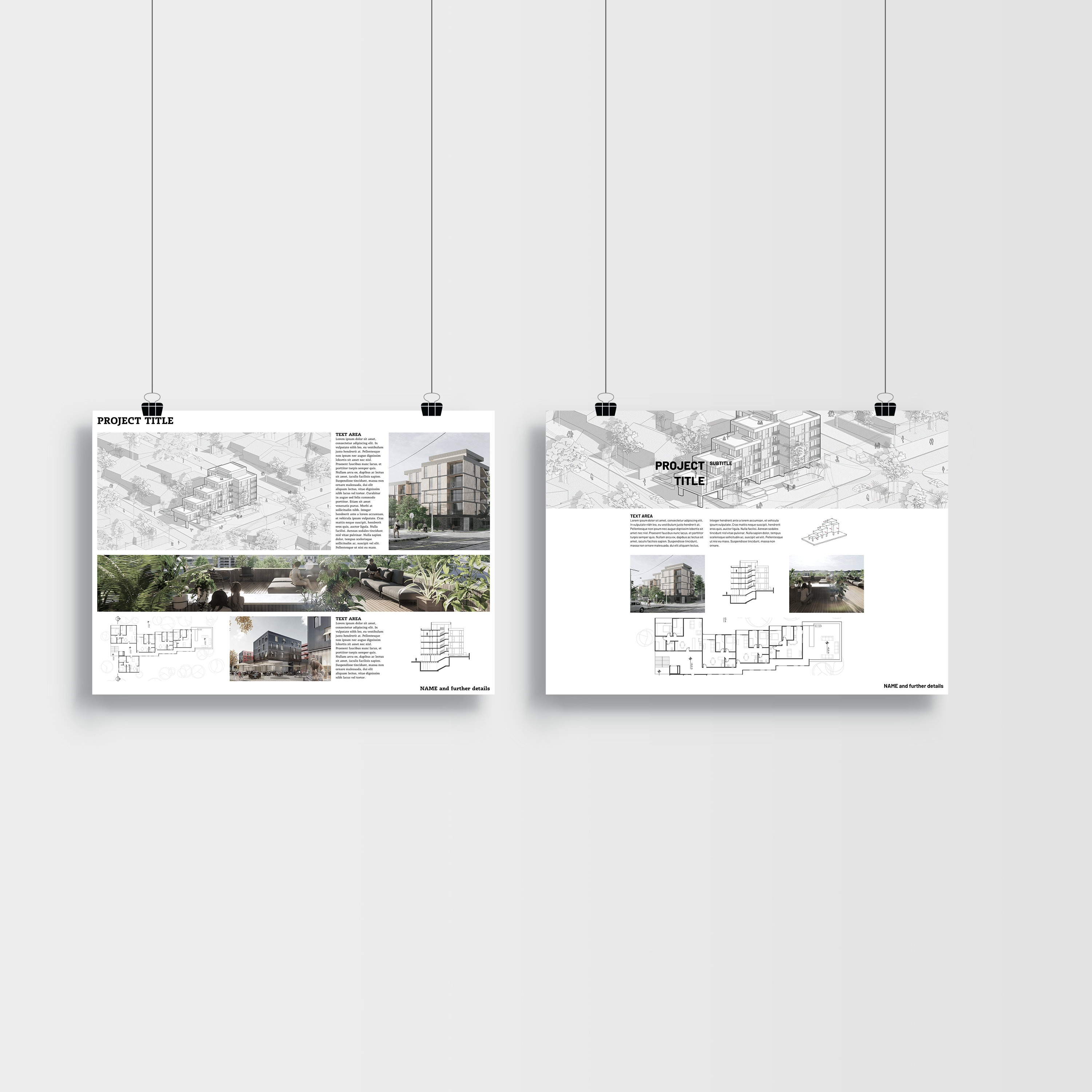 Architecture Presentation Board Templates Canva A2 Presentation Board Layout Template Etsy