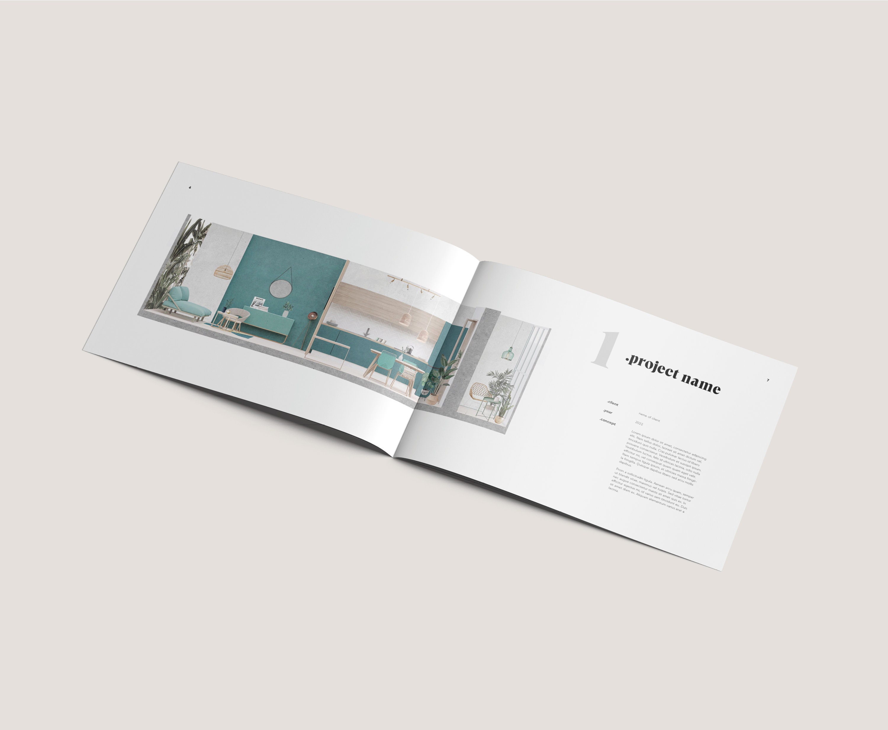 Portfolio Template | Indesign Architecture Portfolio Brochure - Etsy