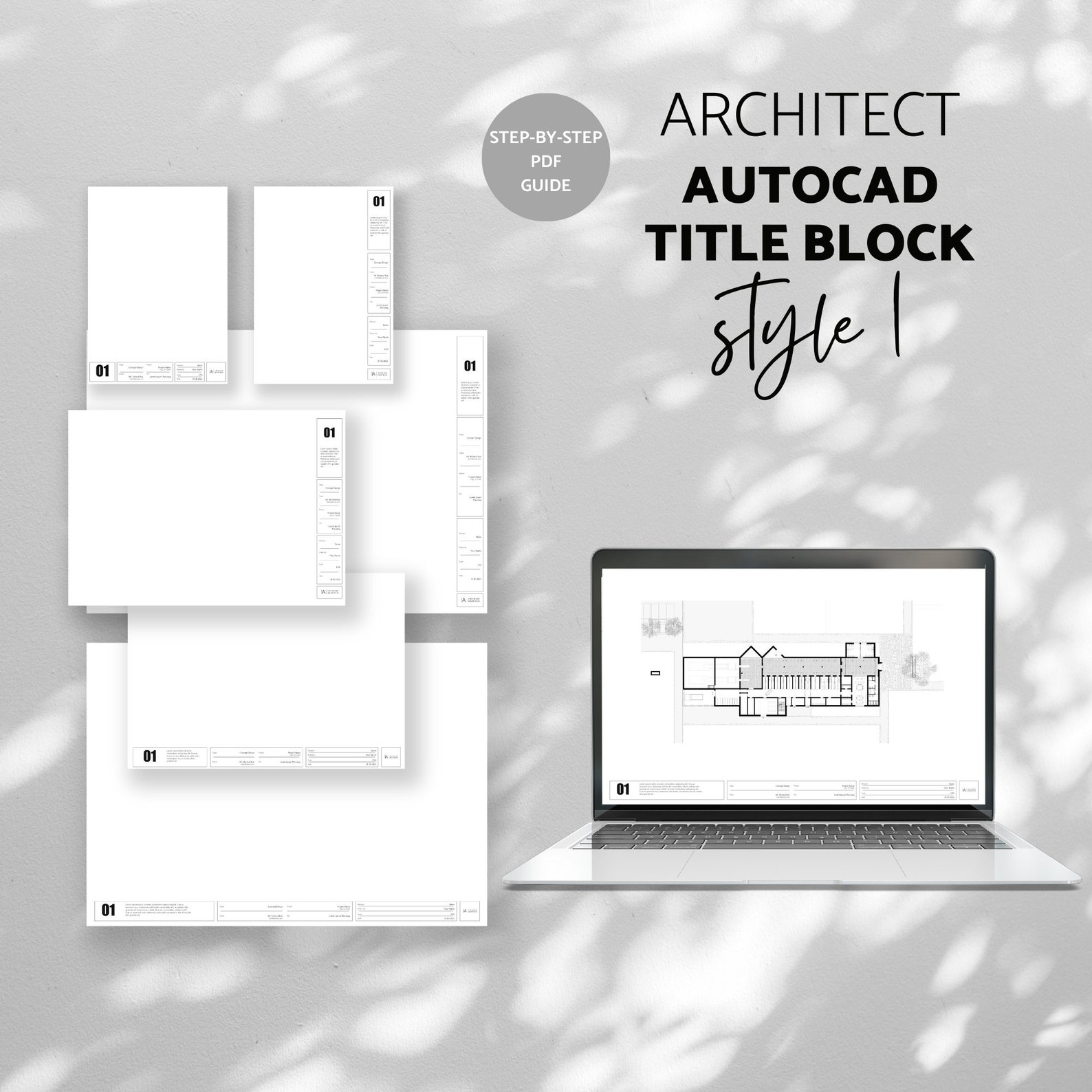 Interior Architect Title Block Templates Bundle Autocad Title Block ...