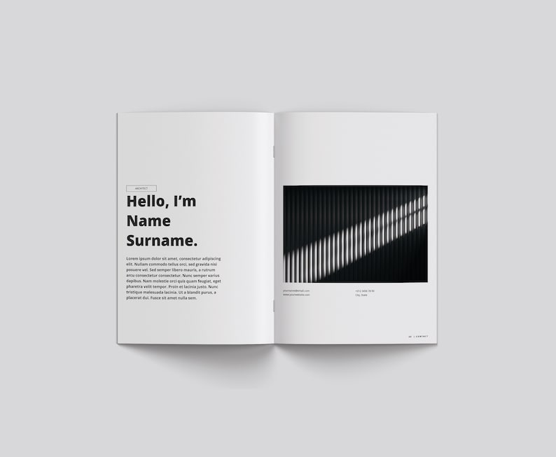 Minimalist A4 Portfolio Template | Canva Architecture Portfolio ...