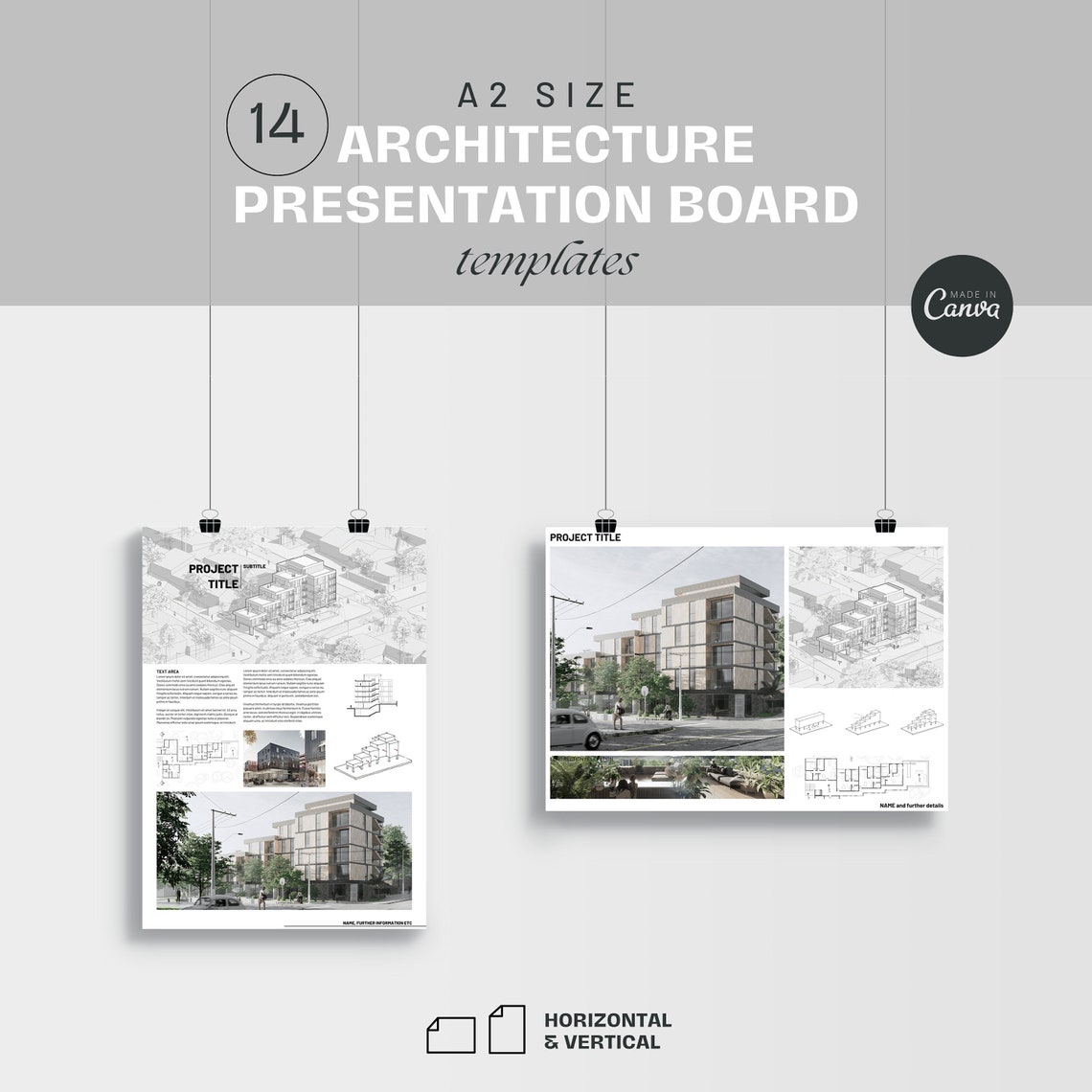 Architecture Presentation Board Templates | Canva A2 Presentation Board ...