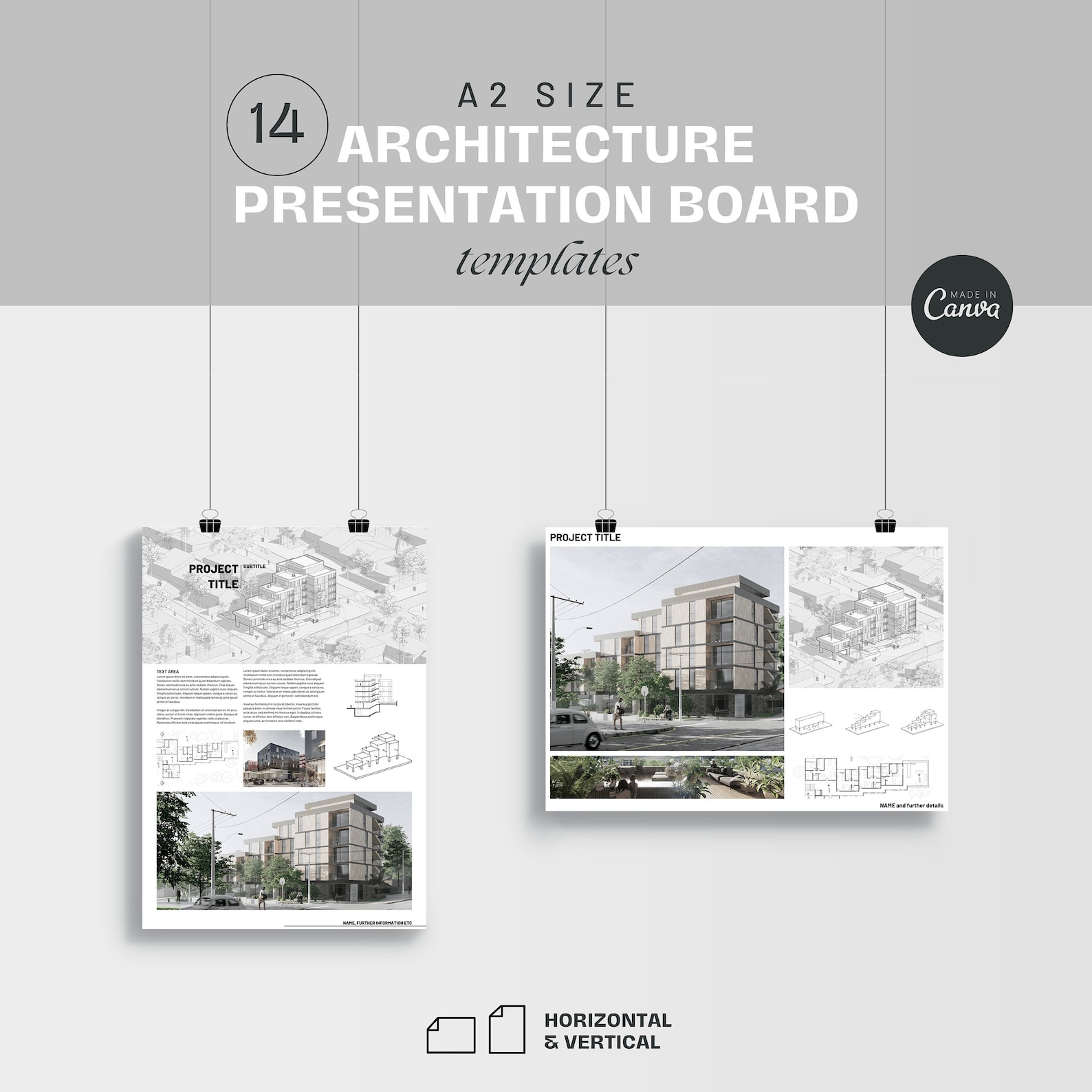 Architecture Presentation Board Templates | Canva A2 Presentation Board ...