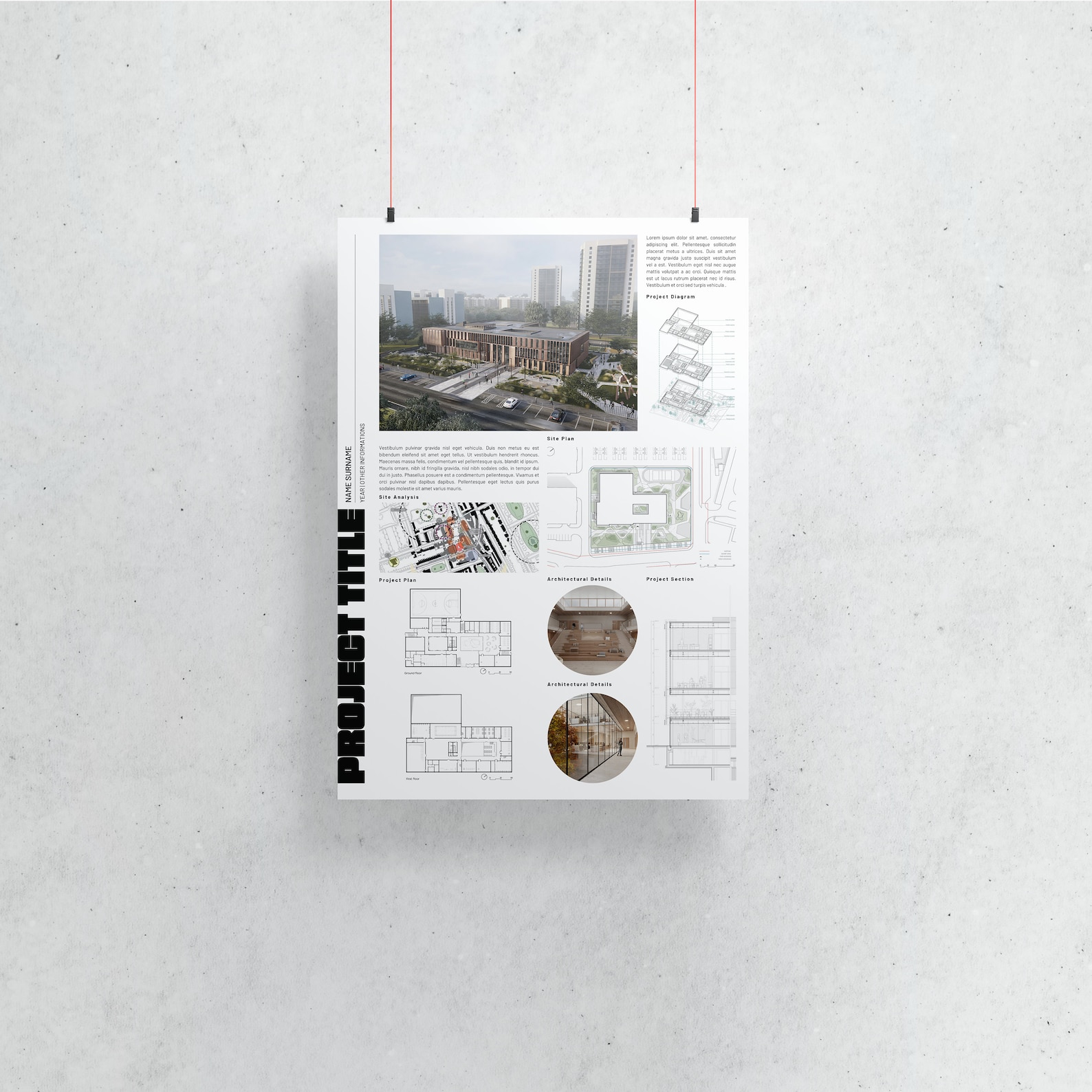 Architecture Presentation Board Templates Canva A1 Presentation Board ...