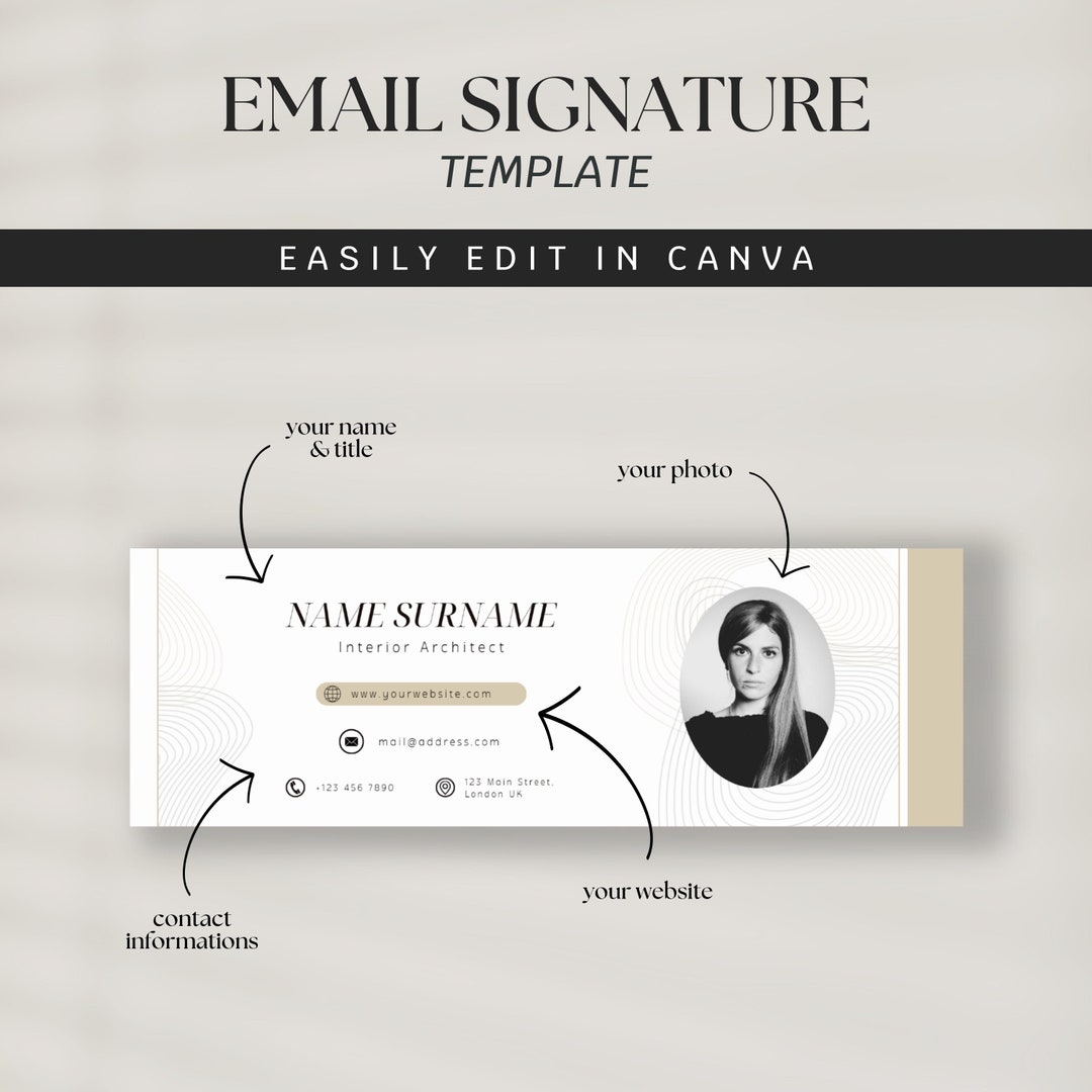 Email Signature Template, Custom Signature Design Gmail Template ...