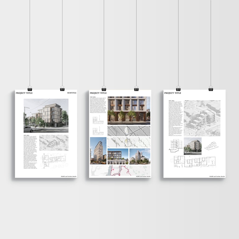 Architecture Presentation Board Templates | Canva A2 Presentation Board ...