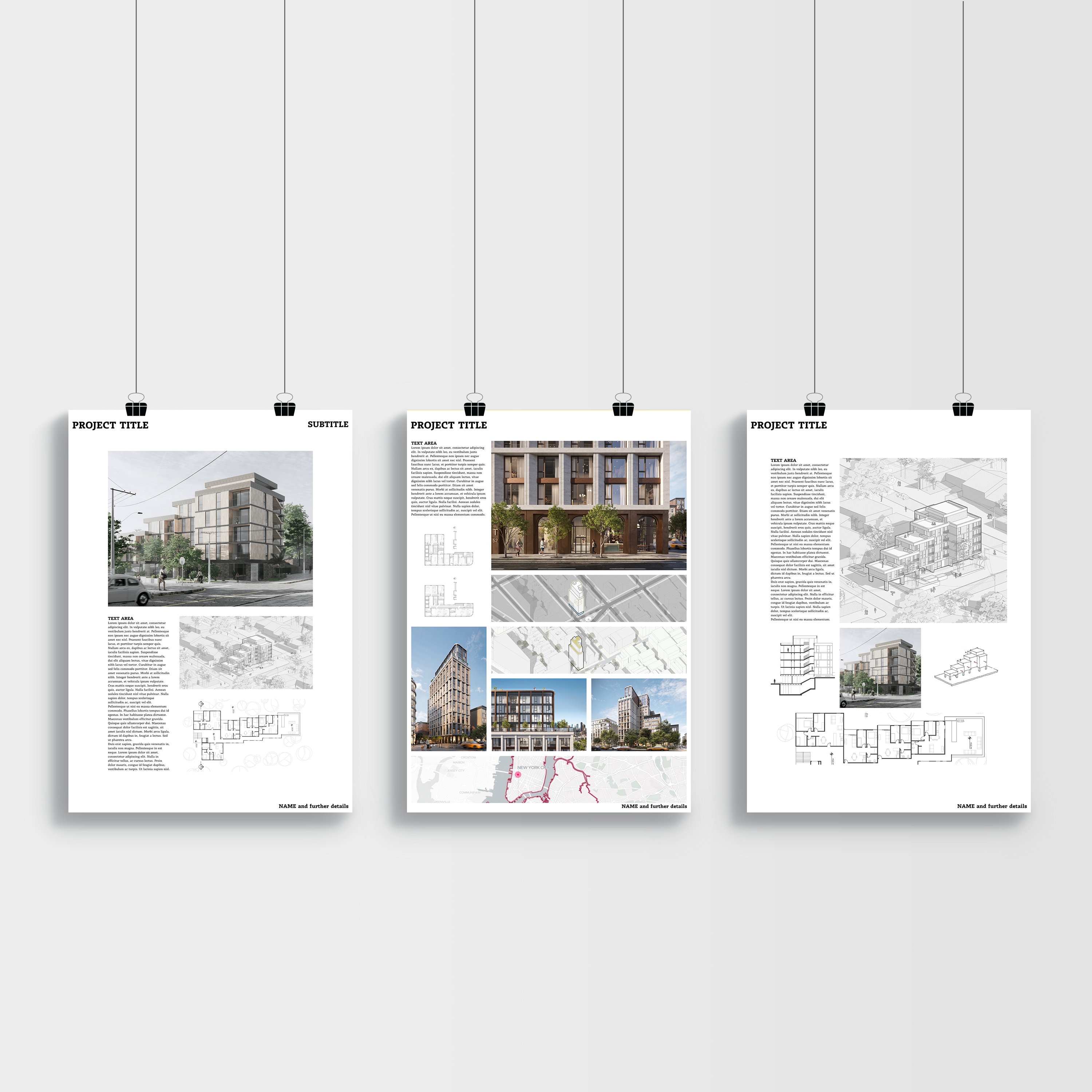Architecture Presentation Board Templates Canva A2 Presentation Board Layout Template Etsy