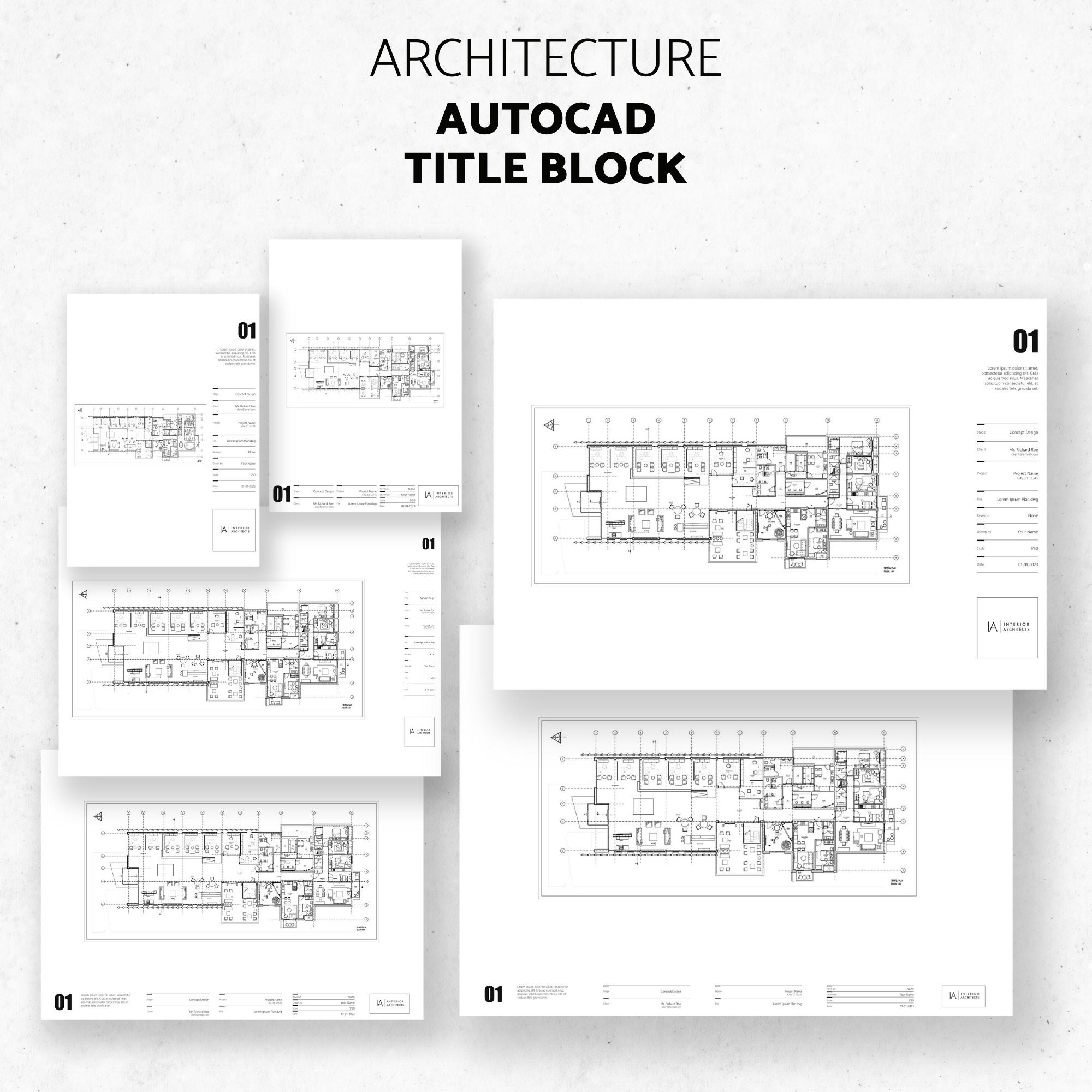 Minimalist Architect Title Block Templates Autocad Title Block Template ...