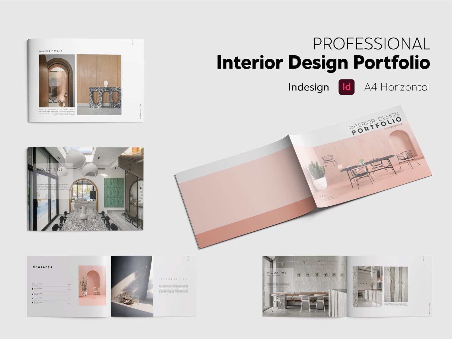 Interior Design Portfolio Template | Indesign Architecture Portfolio ...