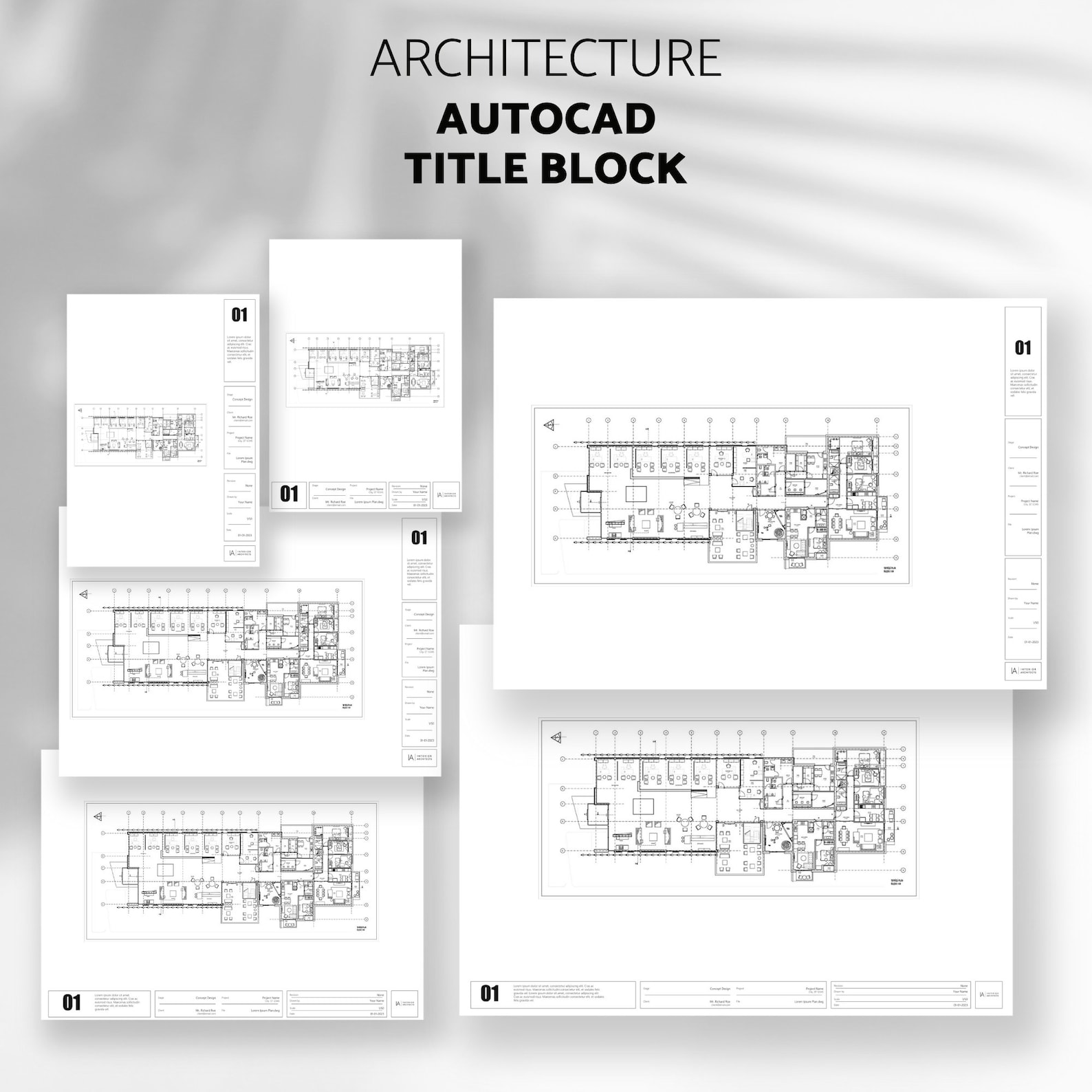 Modernist Architect Title Block Templates | Autocad Title Block ...