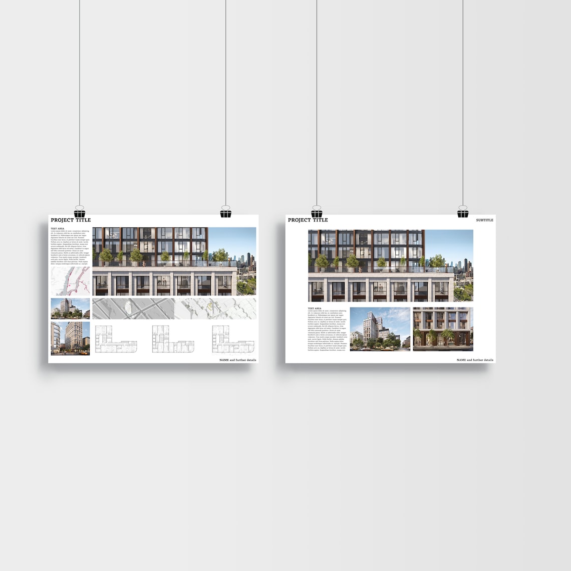 Architecture Presentation Board Templates Canva A2 Presentation Board Layout Template Etsy