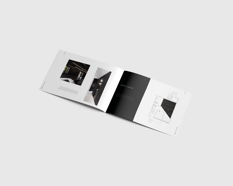 Black and White Portfolio Template Indesign Architecture - Etsy