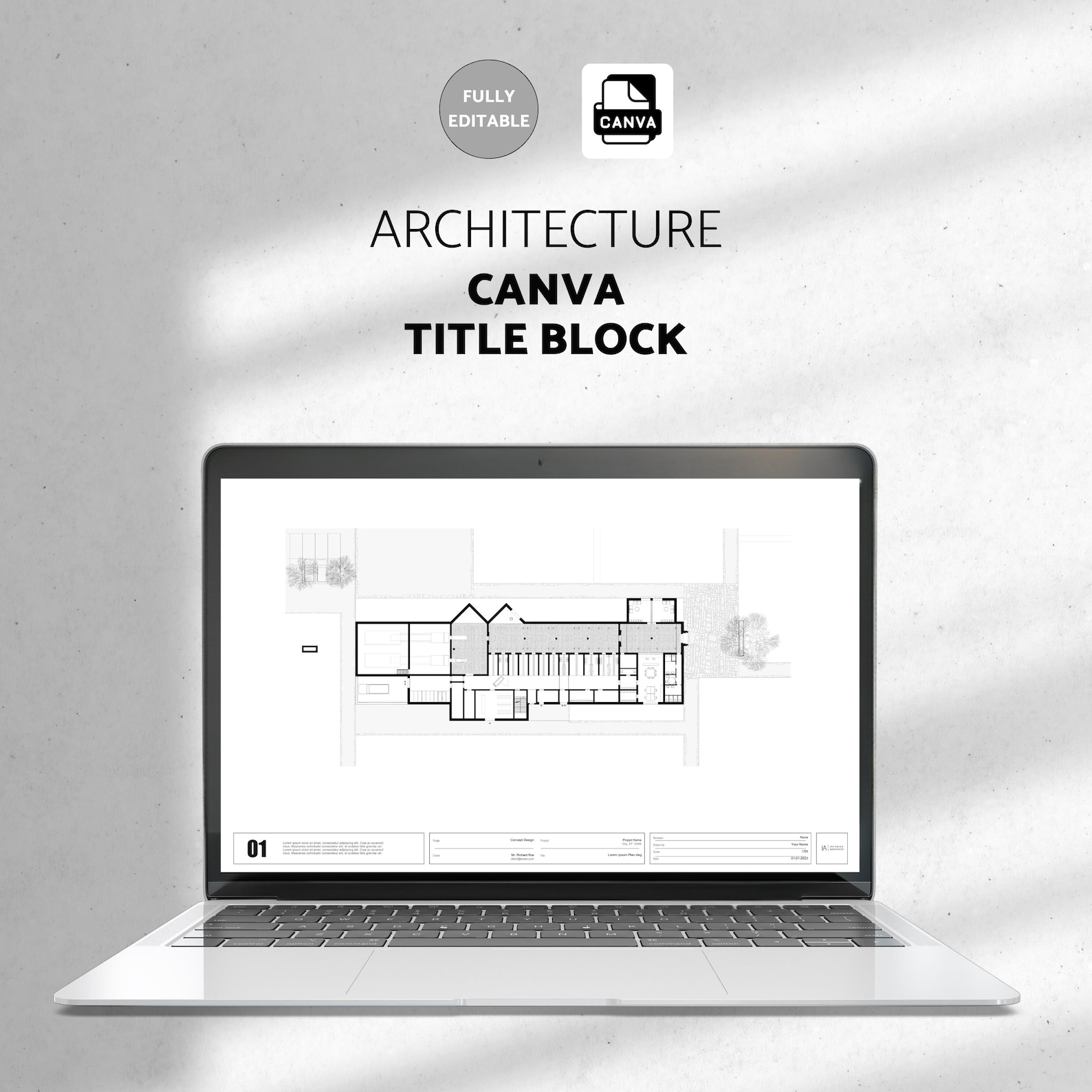 Modernist Architect Title Block Templates | Canva Title Block Template ...