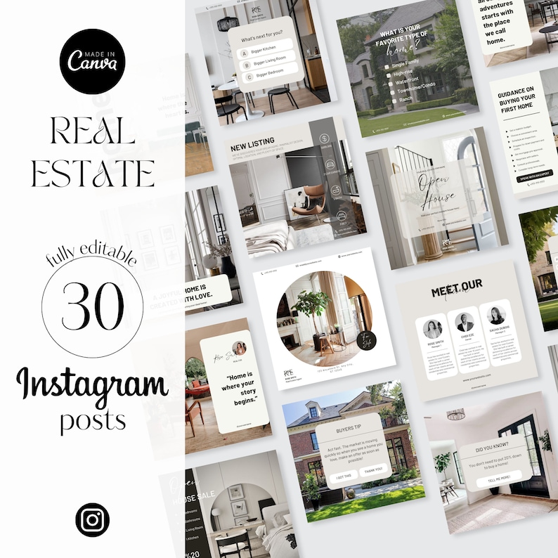 30 Real Estate Posts for Instagram Realtor Social Posts Realtor Social ...