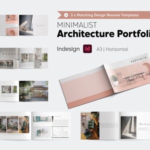 A3 Portfolio & A4, Letter Size Resume Template | Indesign Architecture ...