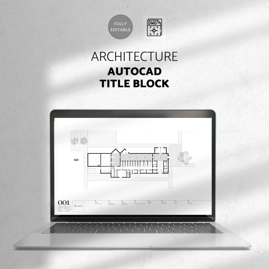 Minimalist Architect Title Block Templates | Autocad Title Block ...