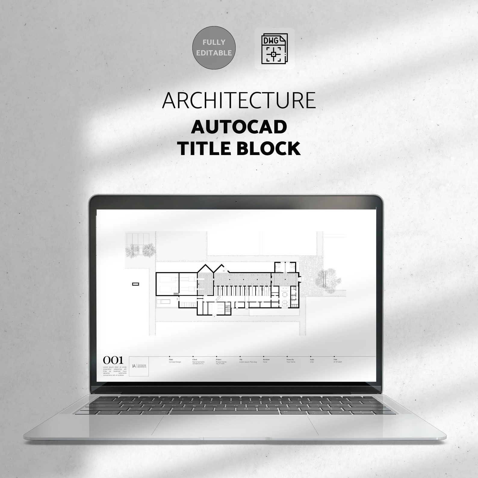Minimalist Architect Title Block Templates | Autocad Title Block ...