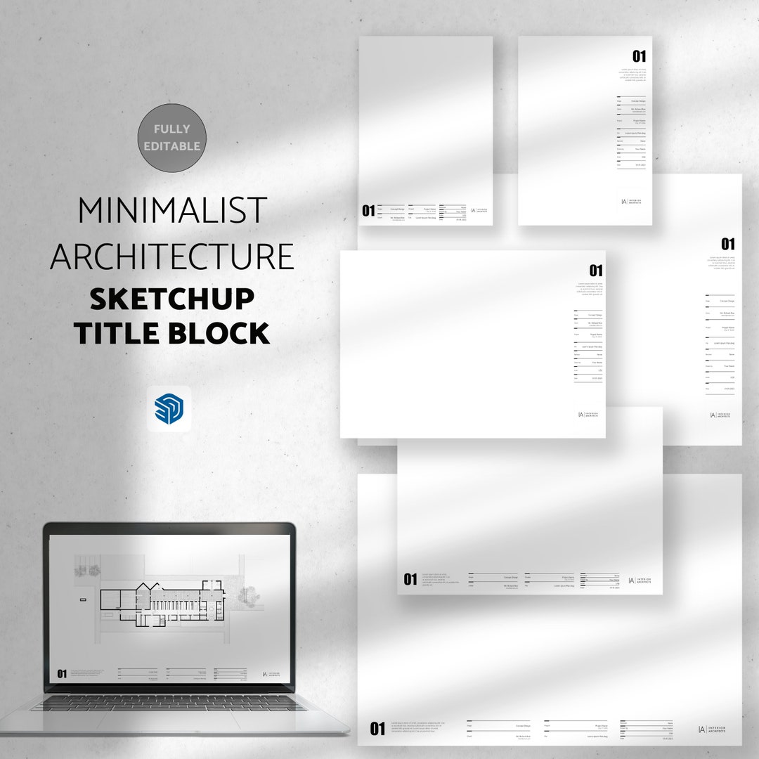 Minimalist Architect Title Block Templates | Sketchup Title Block ...