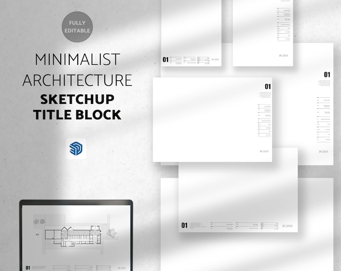 Modernist Architect Title Block Templates | Sketchup Title Block ...