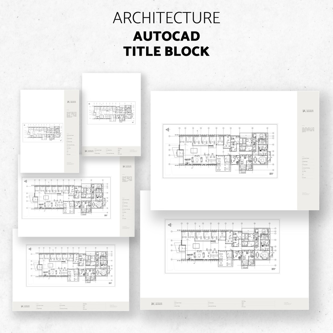 Minimalist Architect Title Block Templates | Autocad Title Block ...