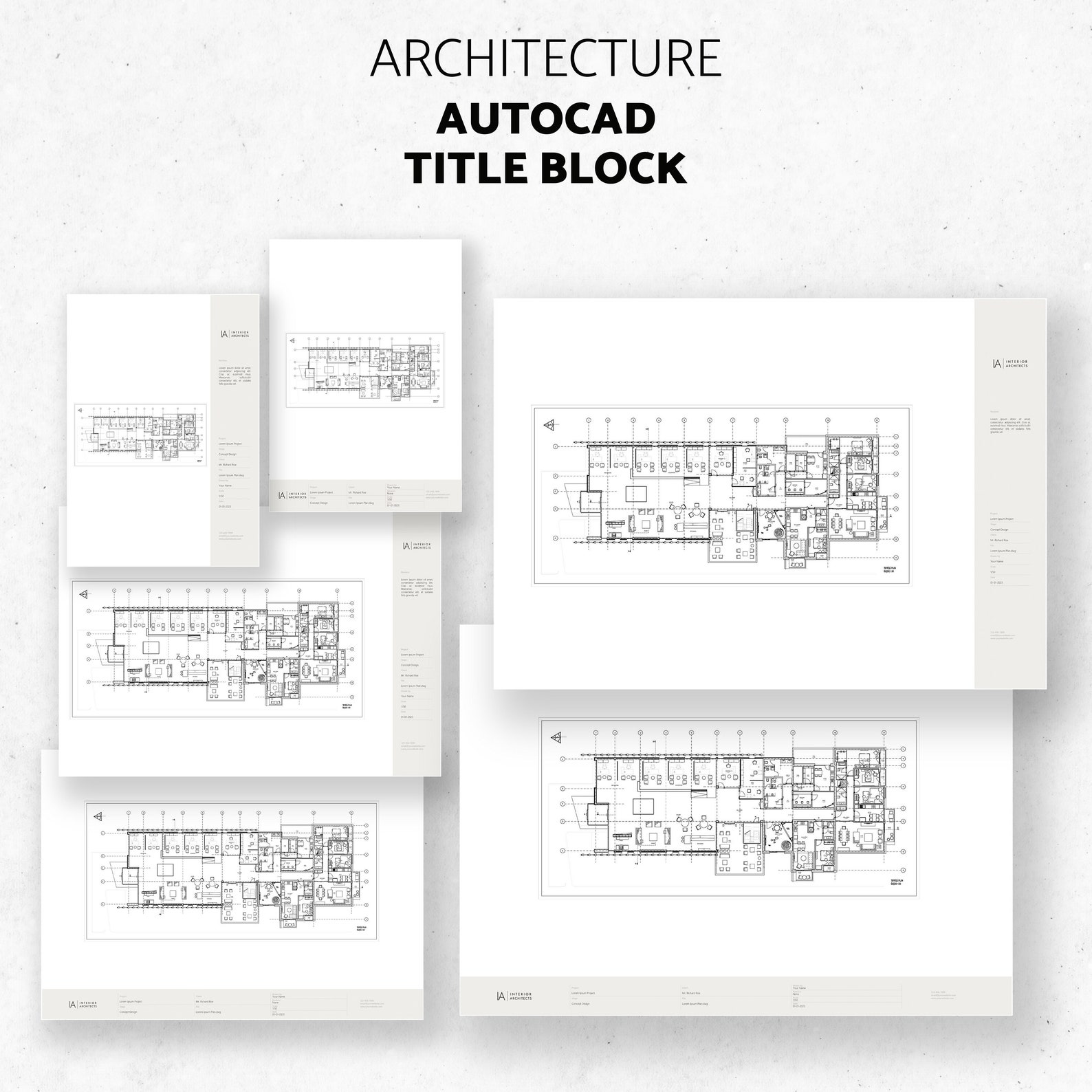 Minimalist Architect Title Block Templates | Autocad Title Block ...