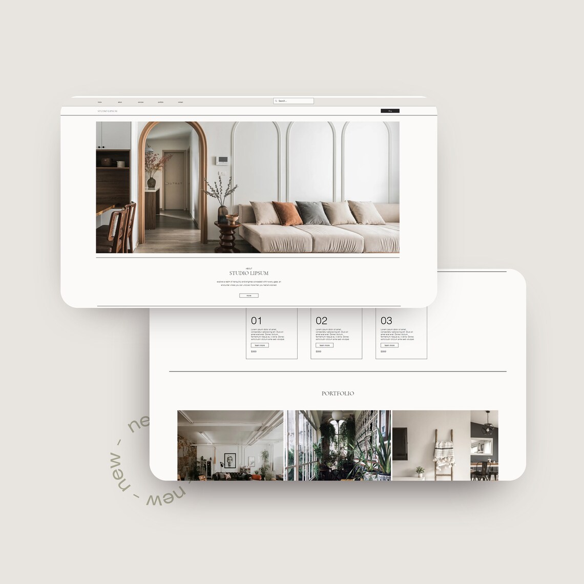 Interior Designer Website WIX Template | Interior Design Page WIX ...