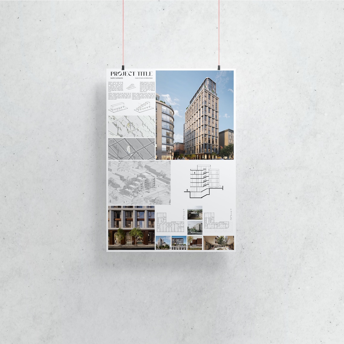 Architecture Presentation Board Templates | Canva A0 Presentation Board ...