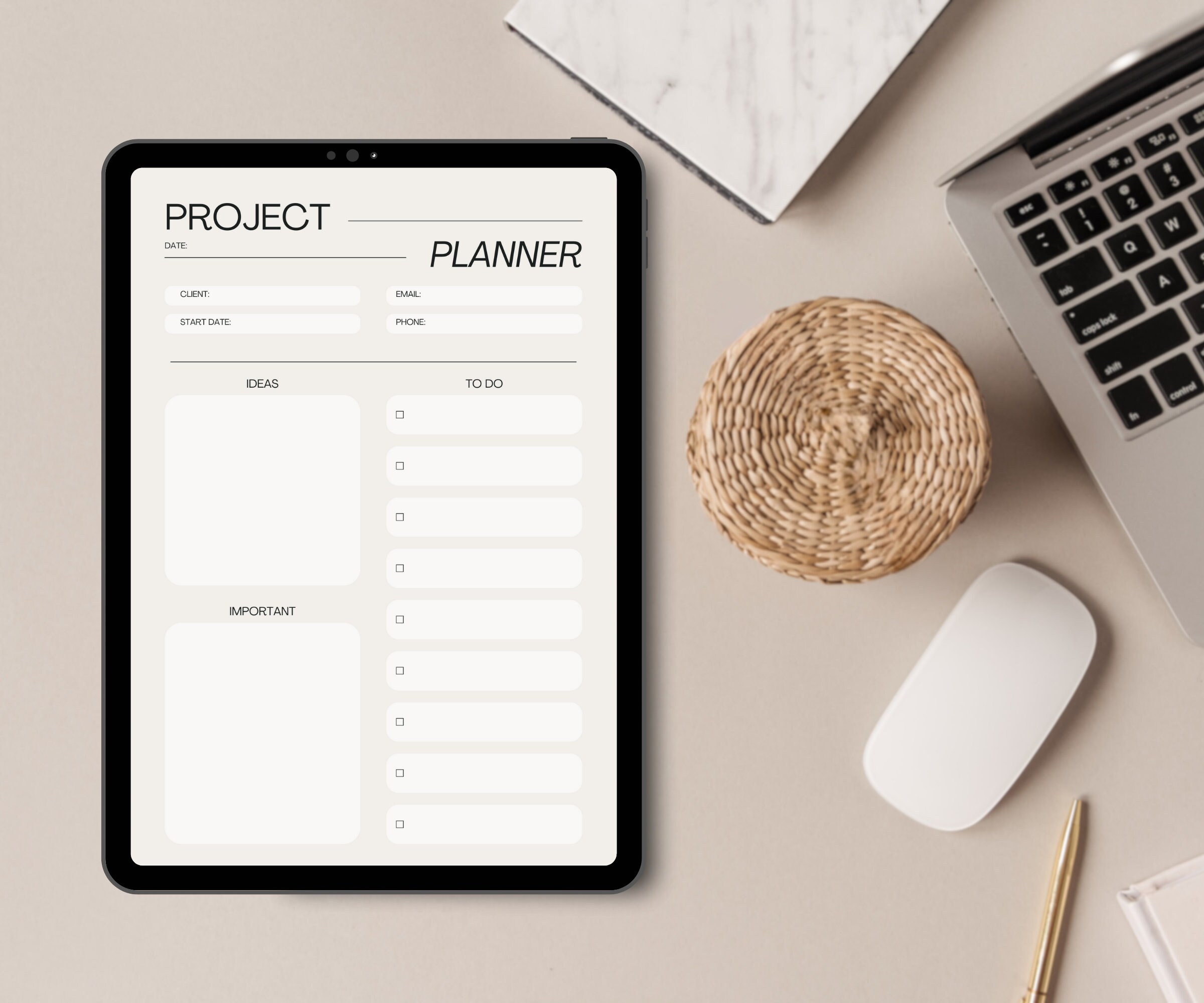 Interior Design Project Planner Printable Project Management Planner ...