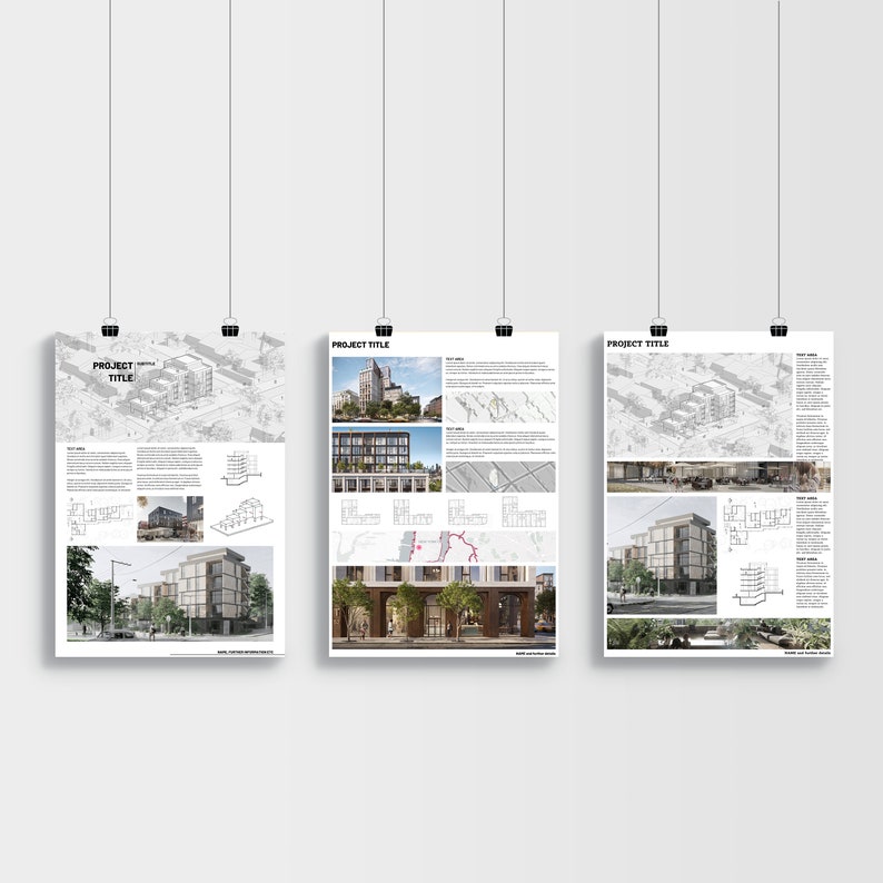 Architecture Presentation Board Templates | Canva A2 Presentation Board ...