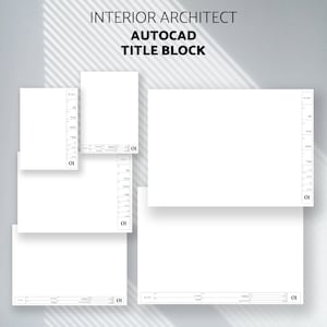 Vintage Interior Architect Title Block Template, Autocad Title Block ...